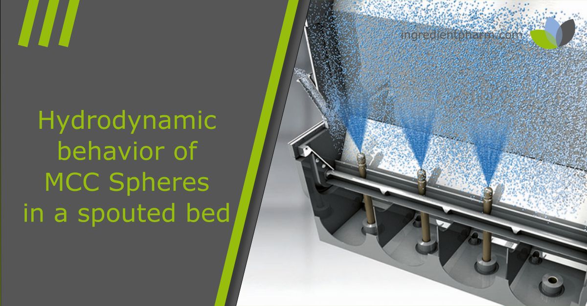 Spouted bed: Hydrodynamic behavior of MCC Spheres in a spouted bed